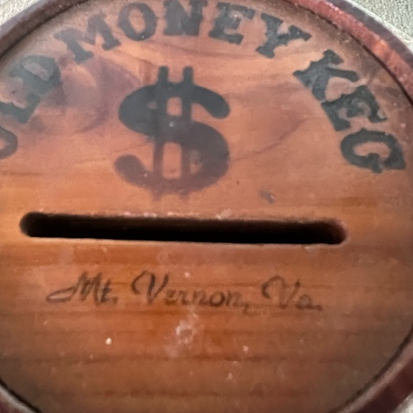 Accents | Vintage Old Money Keg Cedar Wood Bank My Vernon Va | Poshmark